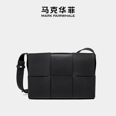 马克华菲休闲简约通勤编织小方包