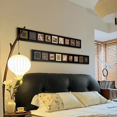 百联式复古中南洋风极窄长条客厅法装主饰画卧室挂画床头UPZ卧房