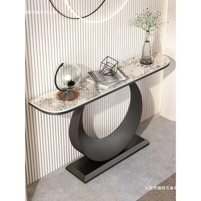 式岩玄关板桌端厅景台入户柜现代简约轻奢客意靠墙85014窄桌条案