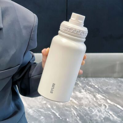 新款跨境热销SITARAYURI颜值太空杯女大容量纯色运动双饮壶