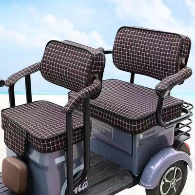盛昊M1 N5 M2休闲三轮车专用座套通用电L三轮棉麻 电动三轮车坐垫