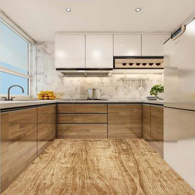 用厨家房防滑防油擦耐可脏防水吸水脚垫满可裁剪硅藻泥木铺纹PBL