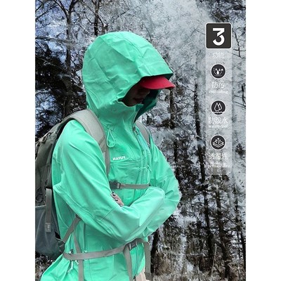 速发FU锋A绿色冲Y登款外套2025春秋款美式户外三合一防风衣山服