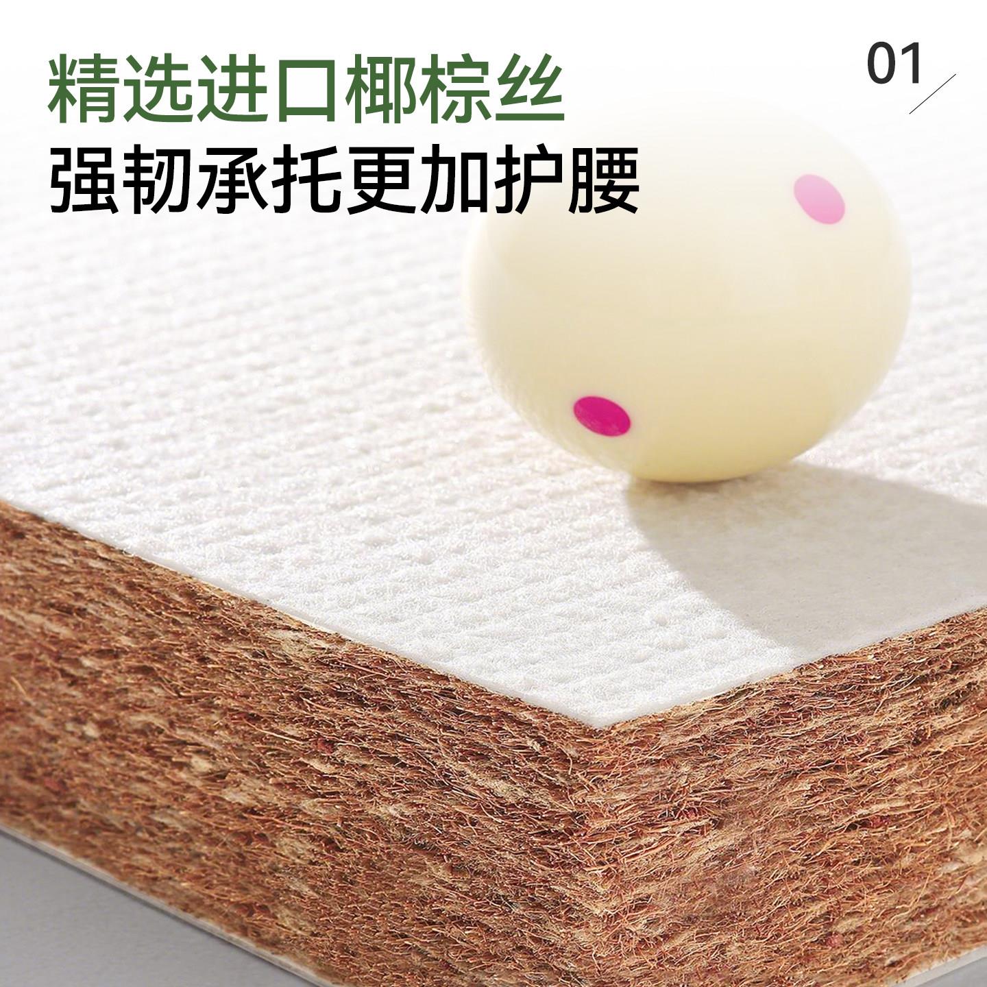 3天然椰棕床垫硬榈垫子180x200乳胶20260327护环脊不塌陷棕垫折叠