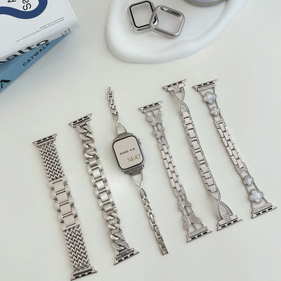 软软派roropie适用苹果AppleWatchSE3手表星光色金属iwatch11表带