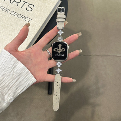 软软派roropie四叶草皮质iWatchs11代表带苹果AppleWatchSE3手表
