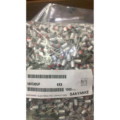 厂家直ZSG销插件固/1态电解电容6V330UF6X9一包100个3008元