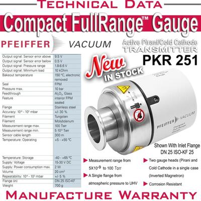 Pfeiffer 普发 PKR251 PTR26000 全量议价