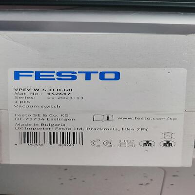 全新原装正品FESTO 152617  VPEV-W-S-LED-GH 真空开关 现货