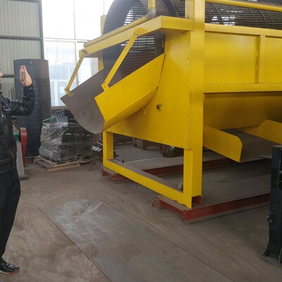 大型轮式滚筒淘金机械 圆筒筛trommel screen移动淘金设备