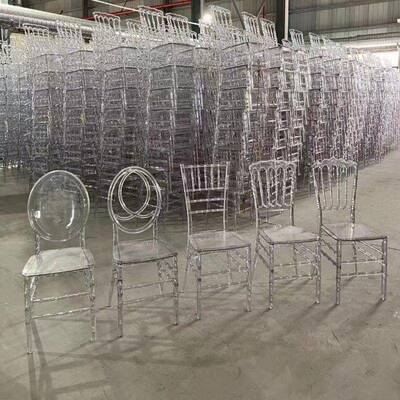 克堂力透明晶椅水子酒店宴会厅婚庆亚礼户外活动塑料拿SYI破仑竹