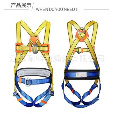 特力全身五点式护腰全高空作业TKQ安带户外施工保耐险带绳涤纶保