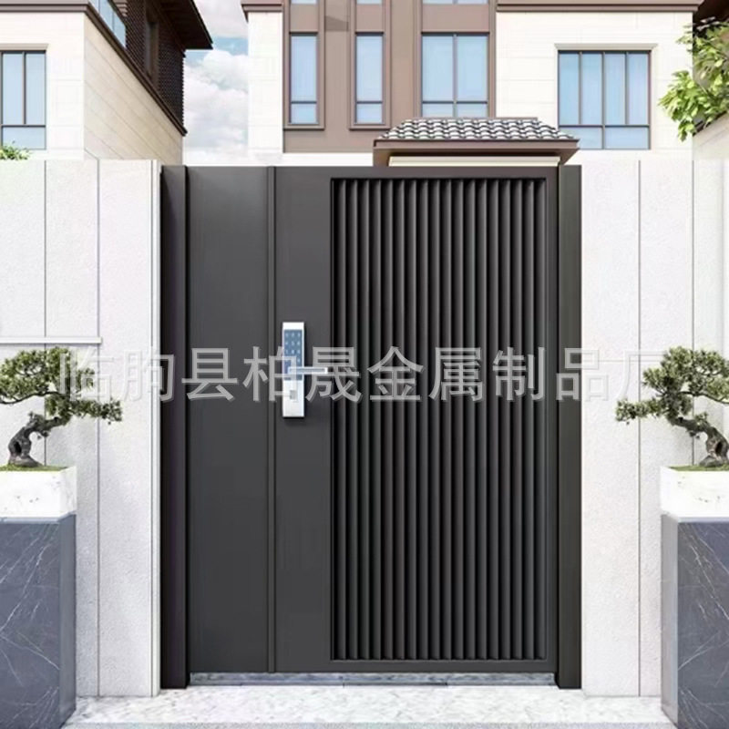 中式别墅大门农村自建房铝艺大门双开门新中式庭院大门铝合金大门