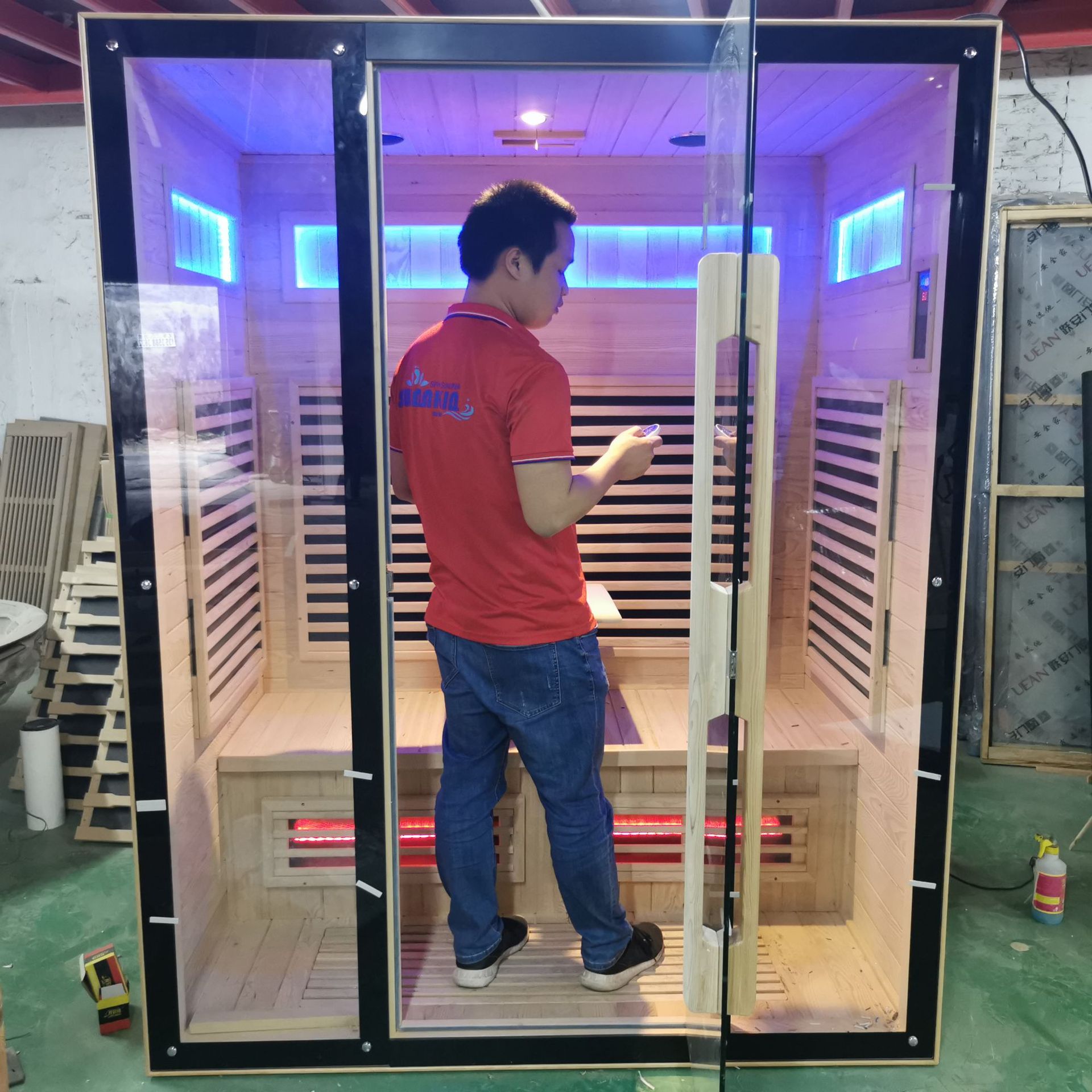 远红外桑拿汗蒸房移动托玛琳汗蒸房石干蒸房能量屋养生桑