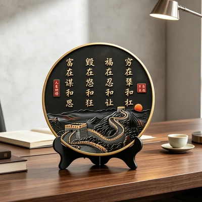老师推荐福在忍和让新中式摆件