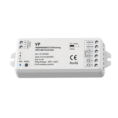 VP12-24V4CH*4ARGBW/RGB/⾊温/调光四通道LED控制器10动态模式