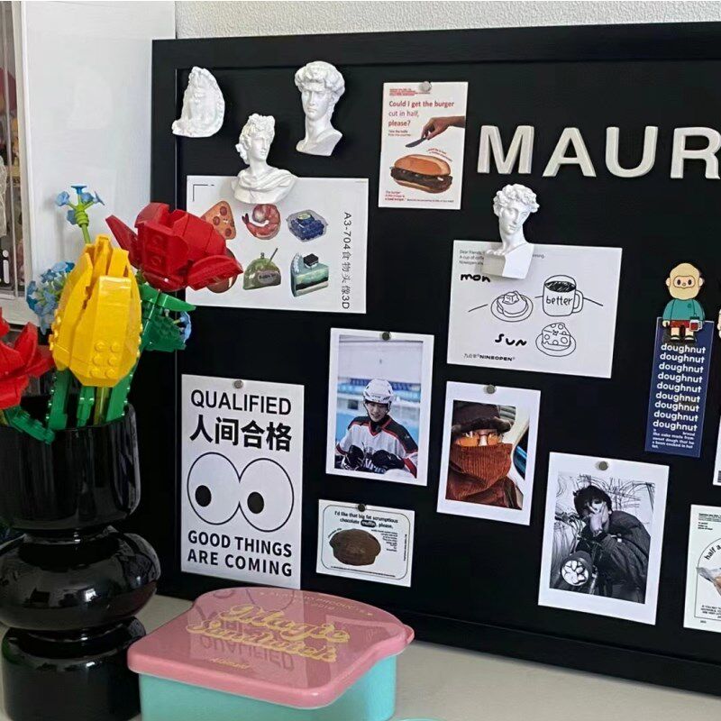 磁性黑板化妆品收纳黑板墙磁吸黑板墙冰箱贴装饰板架收.纳架化妆