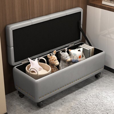 速发#储物沙收纳凳家用长条形门口换鞋凳多功能门脸凳发凳子长方