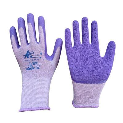 星宇红宇L409发泡防滑耐磨舒适透气浸胶挂胶乳胶劳保手套12双包邮