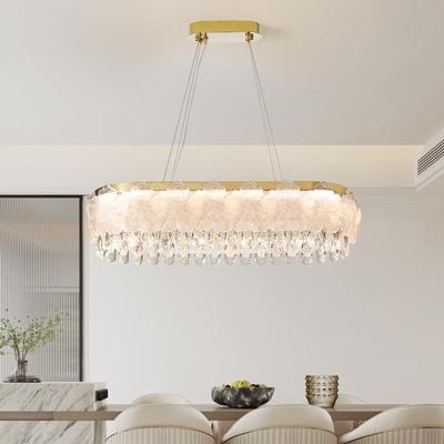 法式轻奢水晶吊灯奶油风餐厅简约客2现代玻璃厅卧室灯20Q88815年