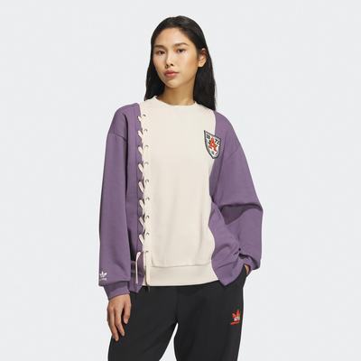 Adidas/阿迪达斯 女子三叶草运动圆领卫衣套头衫 IN1091