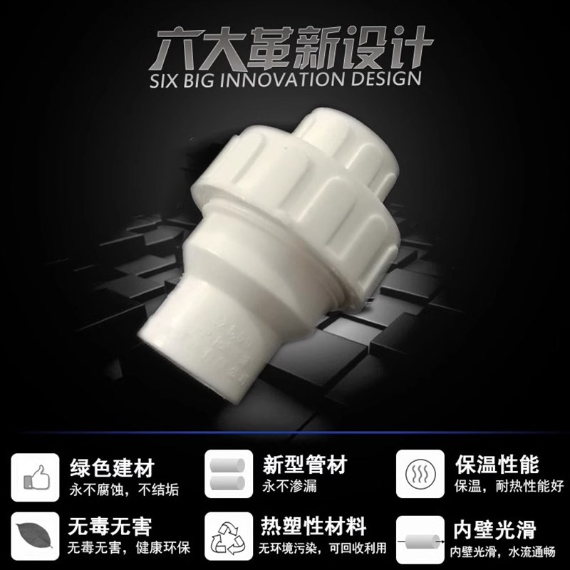 PPR水管接头配件单向常规止回阀热熔防倒流压力管道逆止阀焊接阀