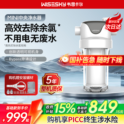 韦思卡尔mini中央净水器大白瓶前置过滤器家用全屋净水机WSP-90T