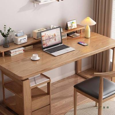 桌实木沙发边柜客北美橡木侧柜角KUZ带轮可移动小茶厅现代简约岩