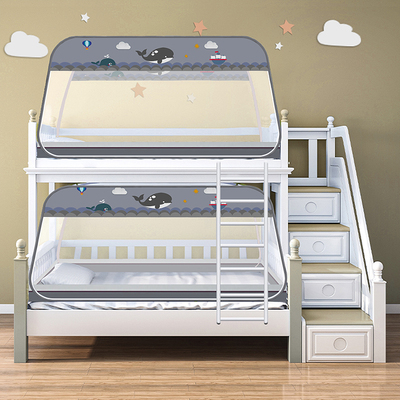 免安装蚊帐宿舍单人0.9pm子母床双层高低铁架实木床上下铺1.2米1.