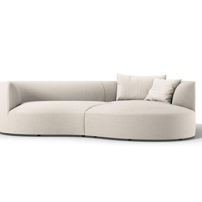 意式极简异形客厅弧形沙转发现意代创不规则约休息区角33333组合