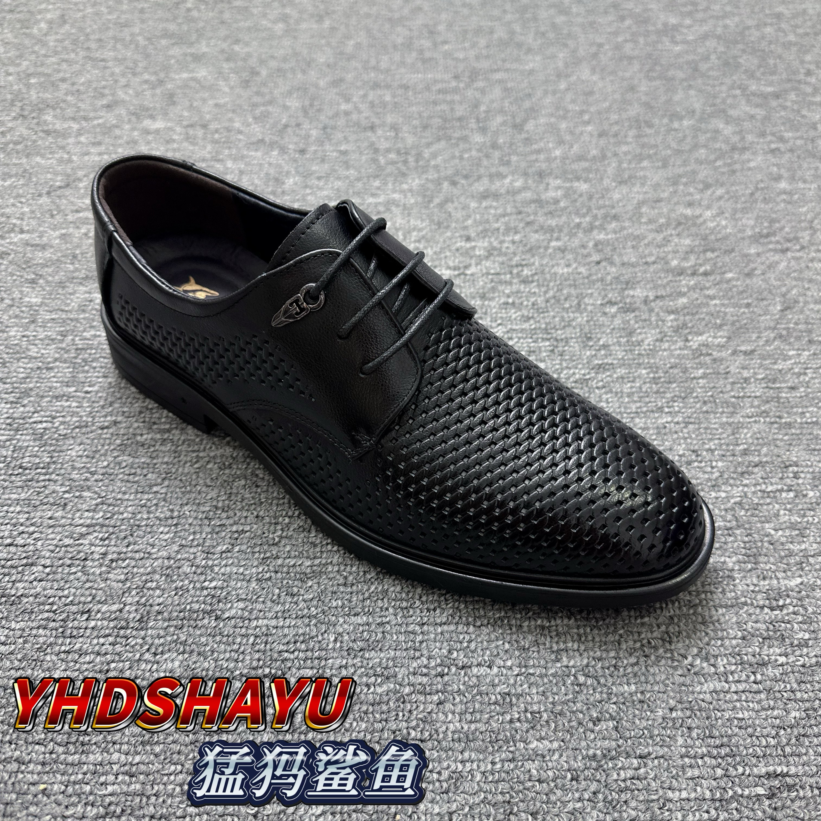 【头层牛皮】男士真皮男鞋休闲凉鞋皮鞋夏季透气新款镂空洞洞鞋