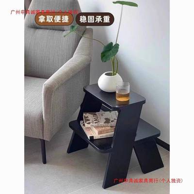 头凳子中古床头客室厅设家用梯凳简约卧摆LIO两用二合一床柜脚凳