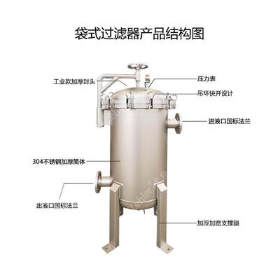 不锈钢袋式滤器30过4化工原料液体杂过质滤行设备化工业90961过滤