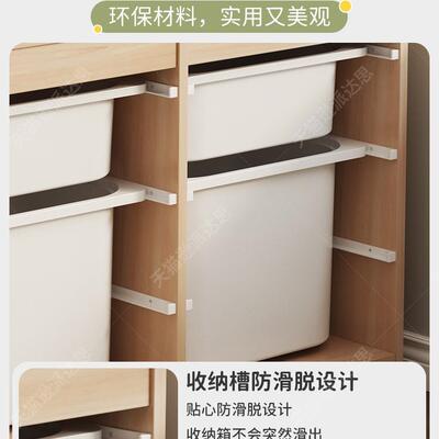 实木小柜房子书柜童32261书架落地家儿用墙宝靠宝玩具收纳柜子储