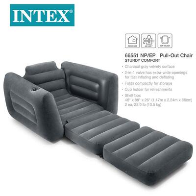 itex66551充气n沙简发可折叠床约客厅小户床型单人98145两用