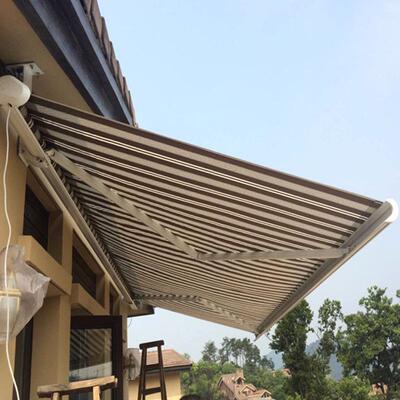 伸缩活彩色遮阳篷自伸缩铝合金曲臂58040阳台动雨品棚户外用伸动