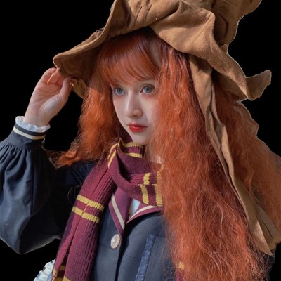 假发女秋冬新款女巫赫敏cos甜美可爱Lolita长卷发羊毛卷全头套