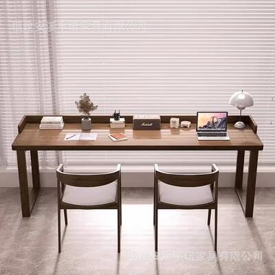 实木书桌电脑桌现户代小台型双人办公桌简684354约工作家用靠墙学