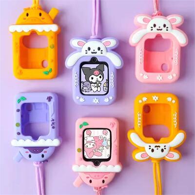 适用小天才W2027AC儿童电话手表Z1表带男女挂脖子套D2A吊绳保护壳