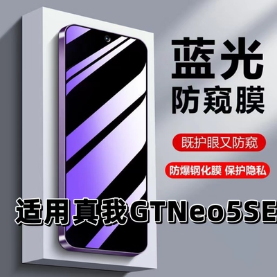 适用真我GTNEO5SE紫光防窥钢化膜