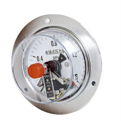 YXC100ZT轴向带边磁助式电接点压力表0-0.6/1/1.6/2.5/25/40MPA