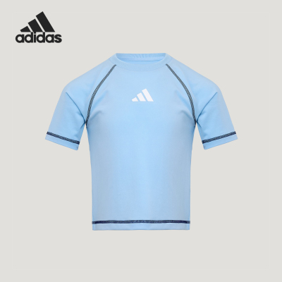 Adidas/阿迪达斯正品夏季儿童休闲柔软弹力圆领运动短袖T恤KY8372
