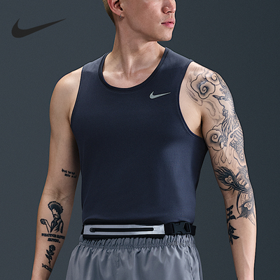 Nike/耐克正品2025男士训练圆领套头透气跑步背心T恤DV9322-437