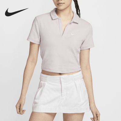 Nike/耐克正品夏季新款女士简约修身翻领短袖T恤DV7885-019