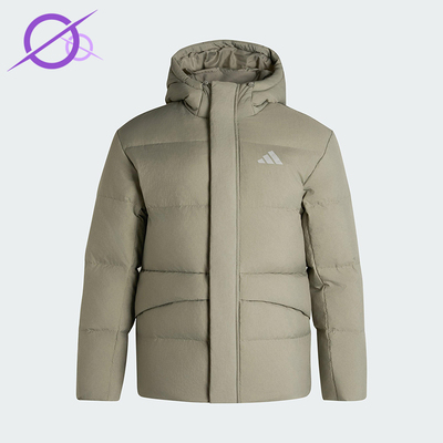 Adidas/阿迪达斯正品2025LINEAR男士运动保暖连帽羽绒服KR0937