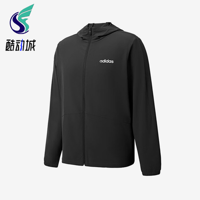 Adidas/阿迪达斯正品新款男女黑色纯色经典休闲夹克外套JN8451
