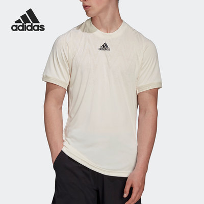 Adidas/阿迪达斯正品 新款男子网球运动圆领短袖T恤 H31412