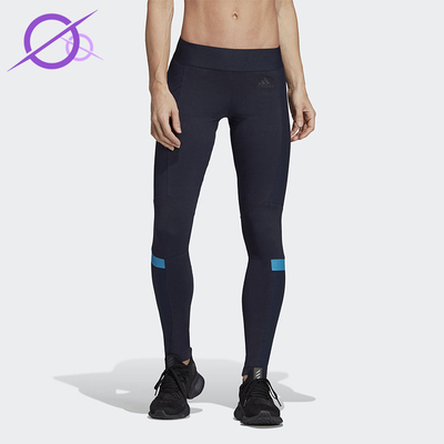 Adidas/阿迪达斯正品新款女藏蓝色跑步健身经典休闲紧身裤DT9365