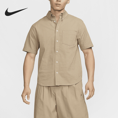 Nike/耐克正品Life 男士运动短袖泡泡纱系扣衬衫FN3223-247