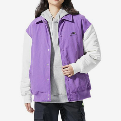 New Balance/NB正品时尚男女同款拼接运动夹克外套5QC12043-PUR